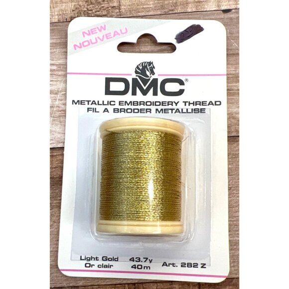 Dmc | Office | Dmc Metallic Embroidery Thread Light Gold 4m Art 282z ...